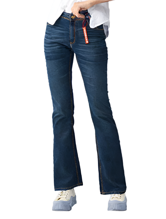 RECAP Women's Blue Bootcut Straight-Fit Jeans – Mask
